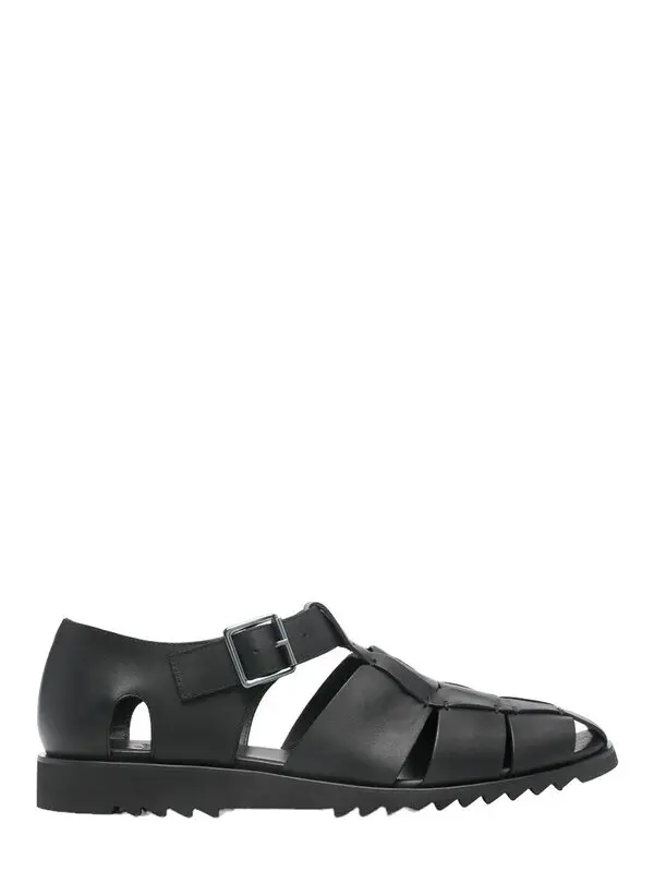 Paraboot Sandals With Side Buckle - Black
