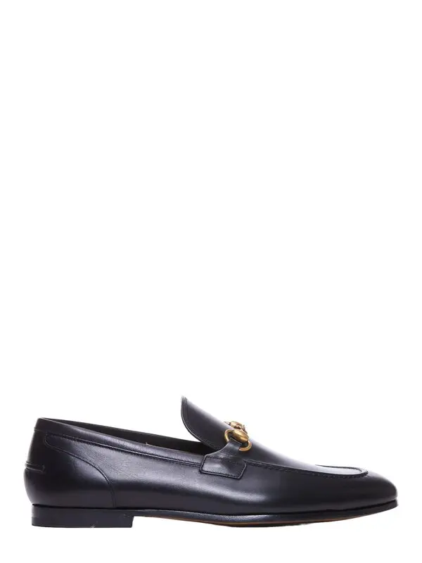 Gucci Jordaan Loafers With Horsebit Detail - Black