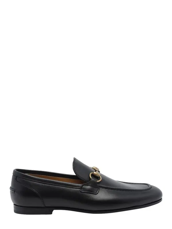 Gucci Jordaan Loafers With Horsebit Detail - Black