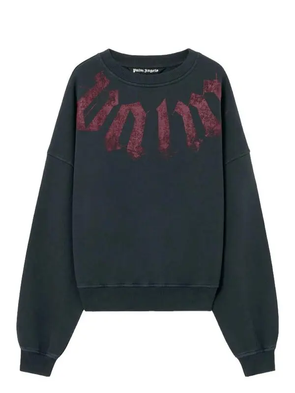 Palm Angels Cotton Elastane Lycra Sweatshirt - Black