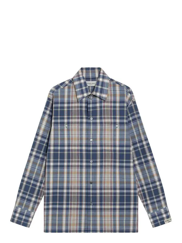 GOLDEN GOOSE Checked Cotton Poplin Shirt - Multicolor