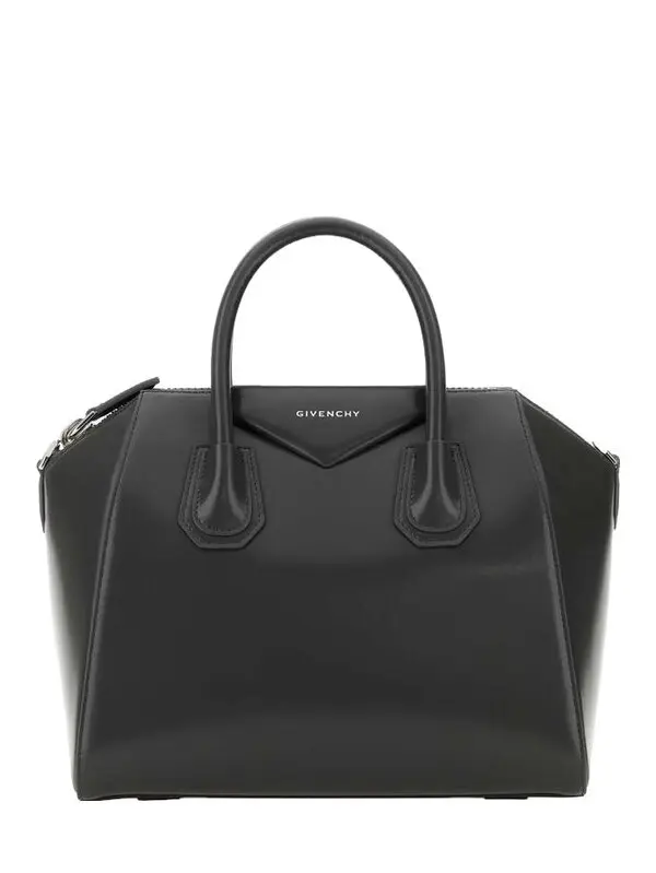 Givenchy Grey Leather Tote Bag With Silver Metal Finishing - Gray