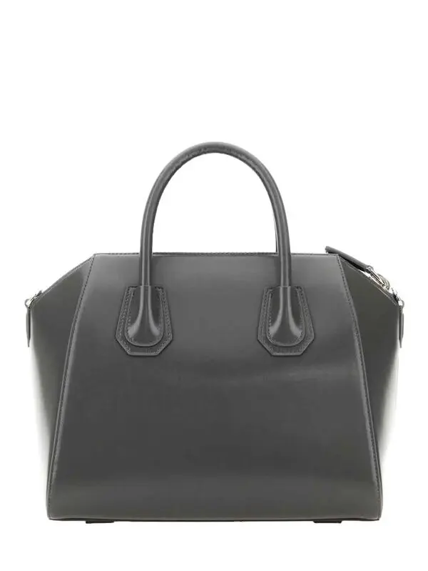 Givenchy Grey Leather Tote Bag With Silver Metal Finishing - Gray