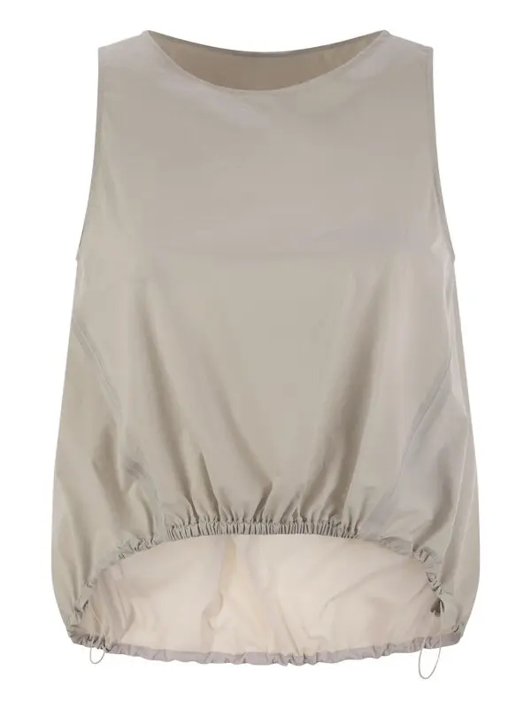 Herno Sleeveless Top With Drawstring Hem - White