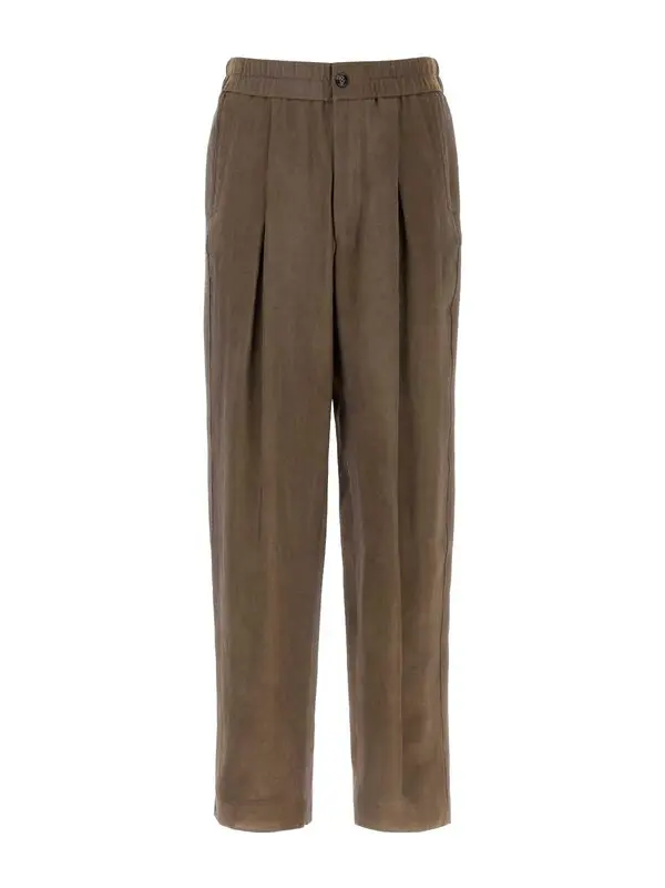 Giorgio Armani Viscose Trousers - Brown