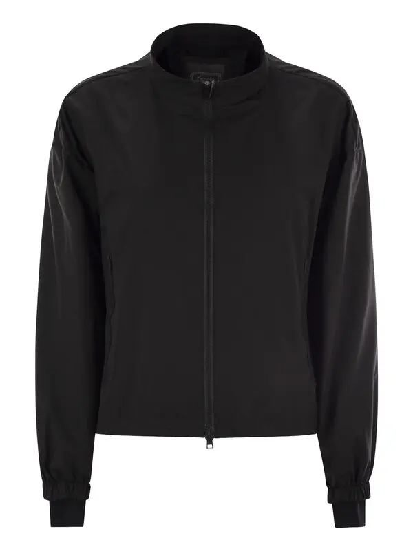 Herno Bomber Jacket With Zip - Black