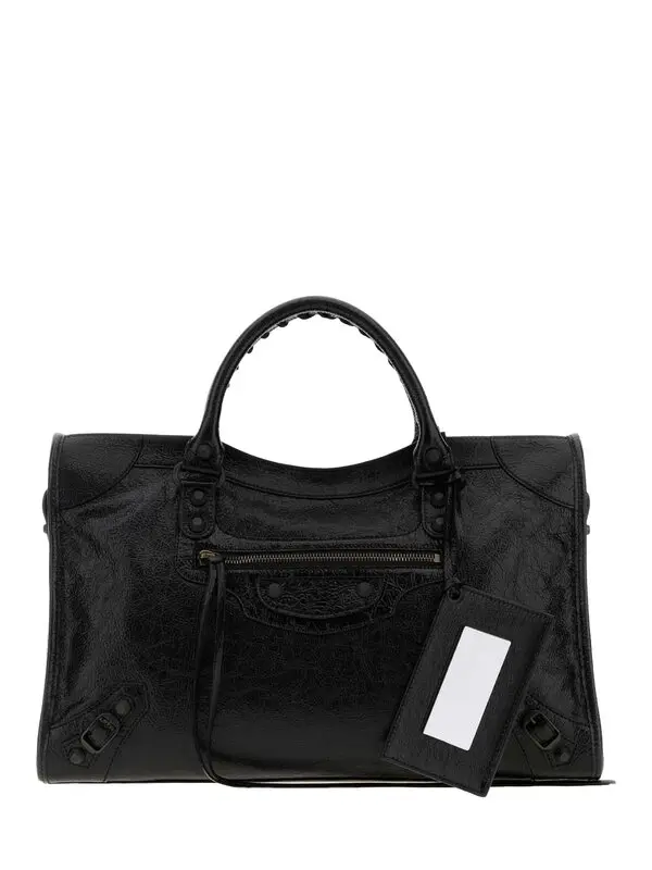 Balenciaga Leather Medium Le City Handbag - Black