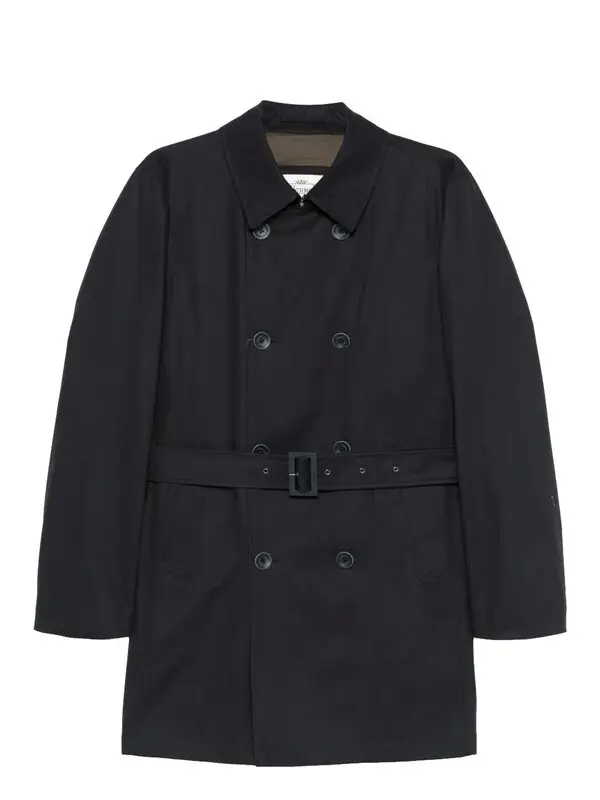 Herno Double-breasted Trench Coat - Blue