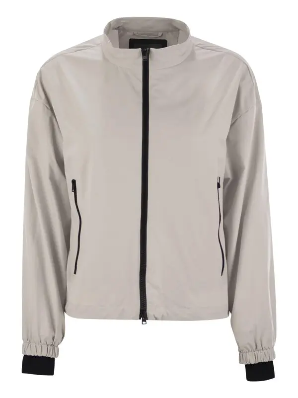 Herno Bomber Jacket With Zip - White