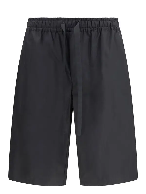 Dolce & Gabbana Embroidered Emblem Drawstring Shorts - Black
