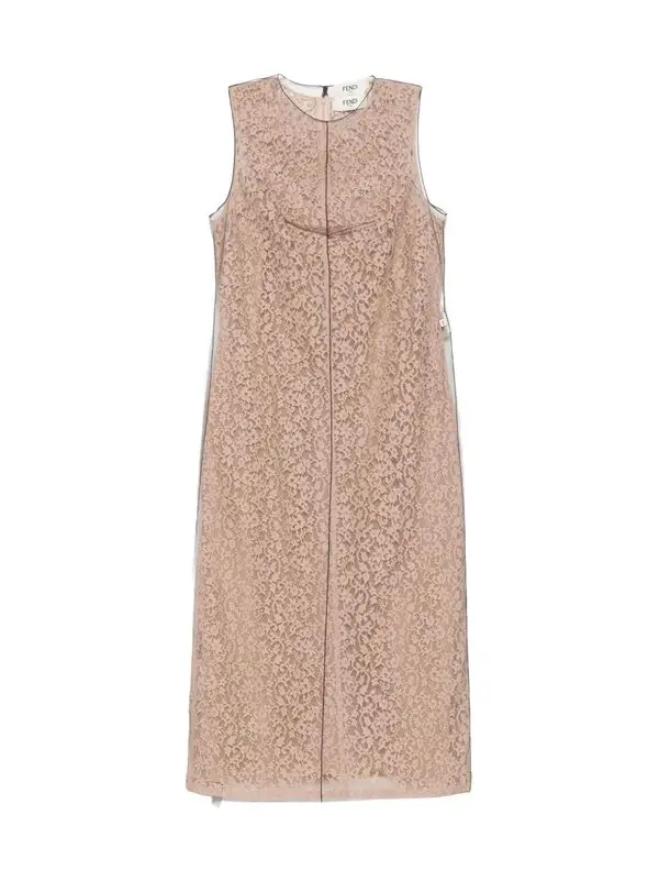 Fendi Blooming Lace Midi Dress - Multicolor