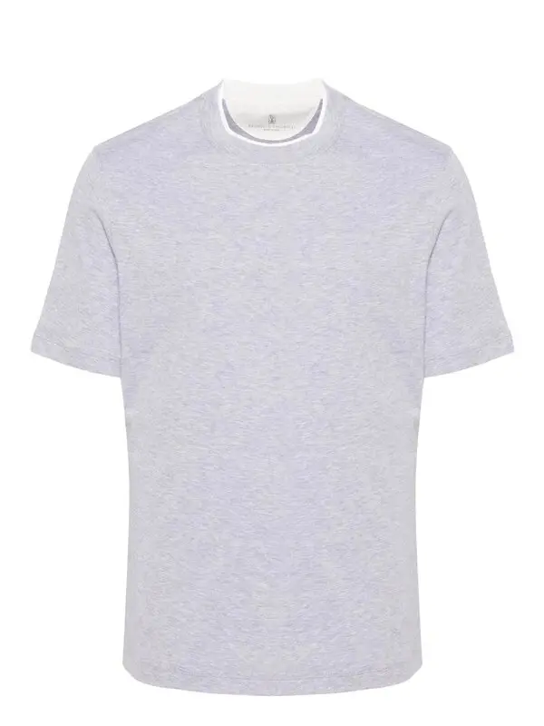 Brunello Cucinelli T-shirt With Faux-layering - Multicolor