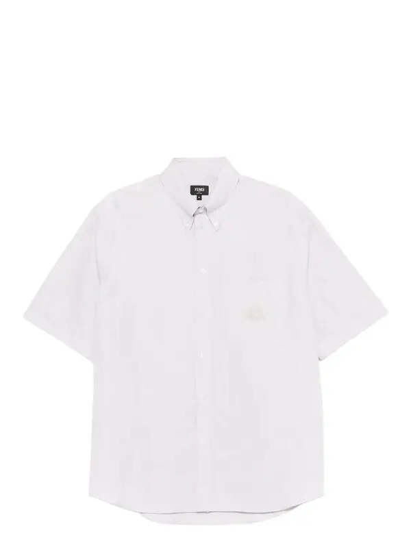 Fendi Crest Oxford Cotton Shirt - Multicolor
