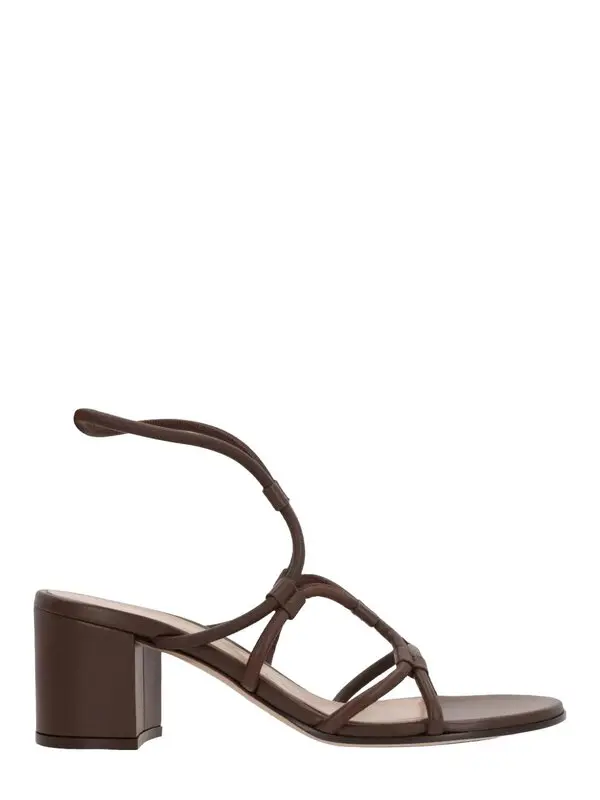GIANVITO ROSSI Multi-way Strap Heeled Sandals - Brown