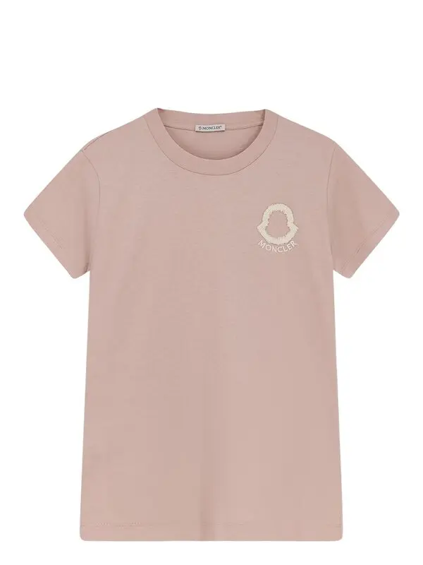 Moncler Cotton T-shirt With Flocked Logo - Multicolor