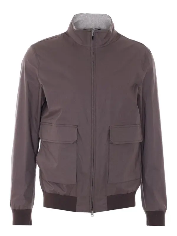 Herno Long-sleeve Zip-up Jacket - Brown