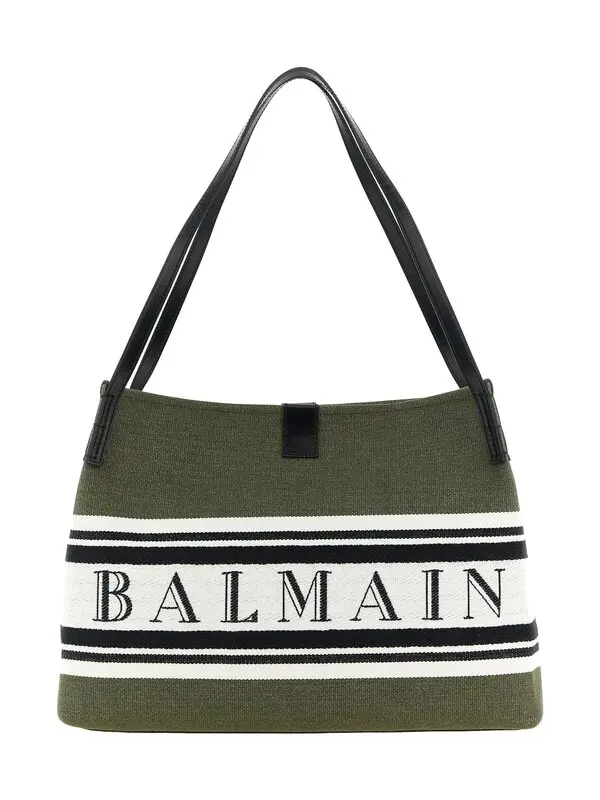 Balmain Medium Release Shopping Bag - Green