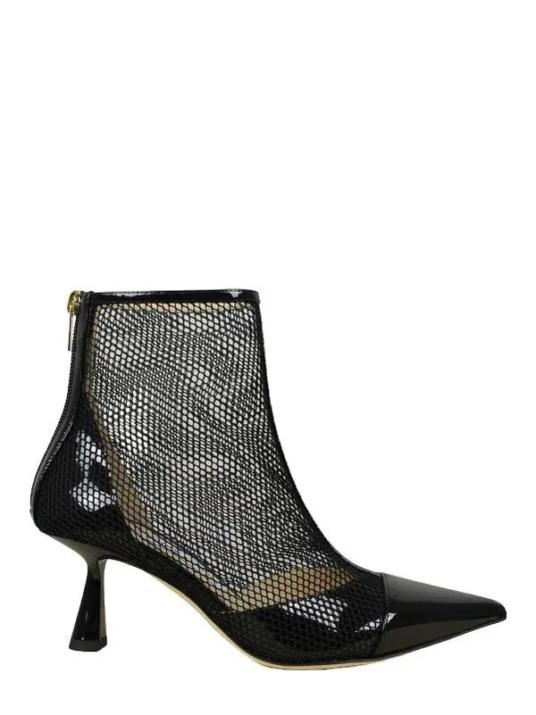 JIMMY CHOO Kix 65 Ankle Boots In Mesh And Patent Leather - Black