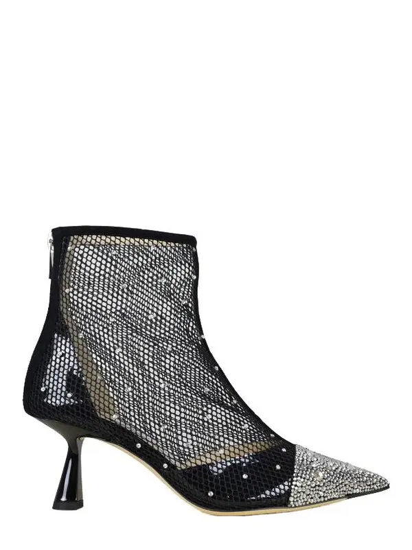 JIMMY CHOO Kix 65 Embellished Mesh Ankle Boots - Black
