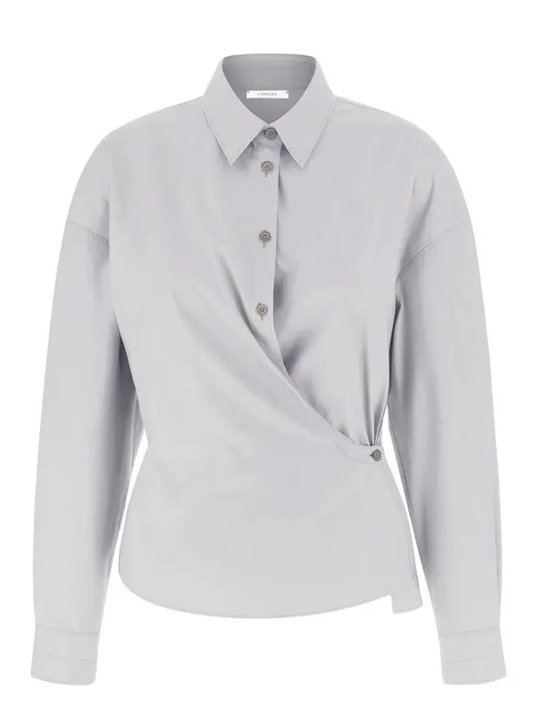 LEMAIRE Lemmaire Straight Collar Twisted Shirt - Gray