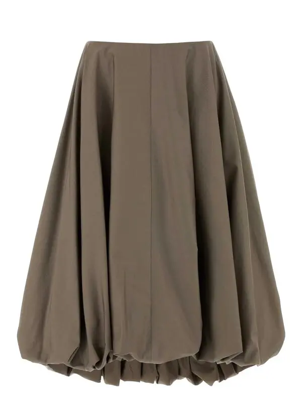 Balenciaga Mud Gabardine Skirt - Brown