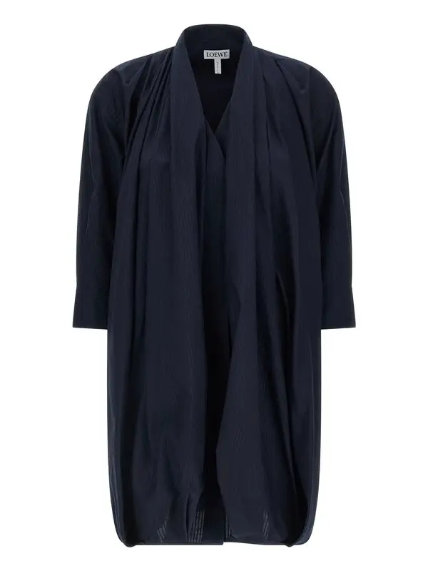Loewe Draped Balloon Silhouette Mini Dress - Blue