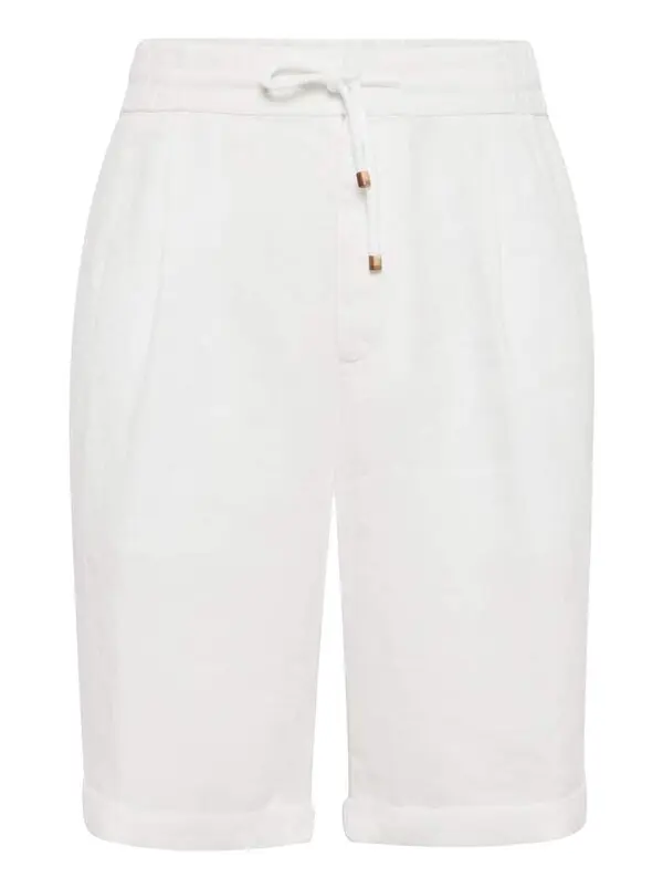 Brunello Cucinelli Linen Bermuda Shorts - Multicolor
