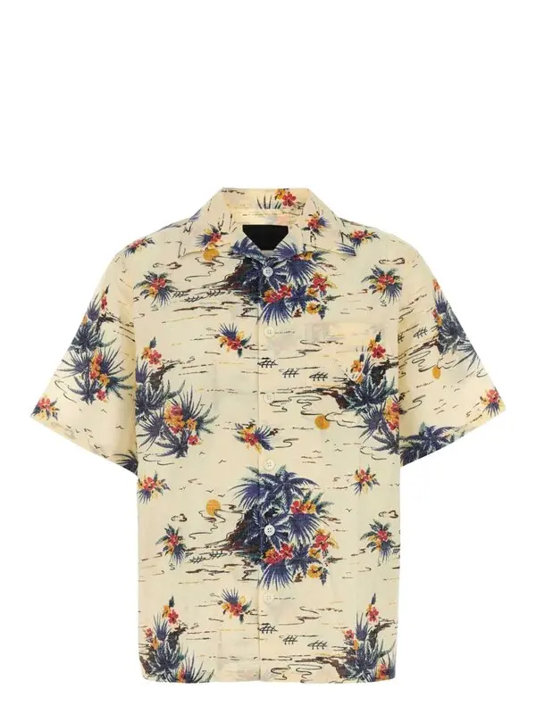 Prada Hawaii Batista Cotton Short-sleeved Shirt - Multicolor