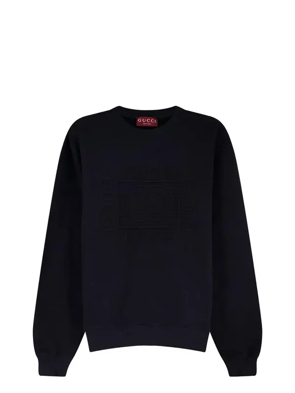 Gucci Cotton Sweatshirt With Embossed Logo - Multicolor