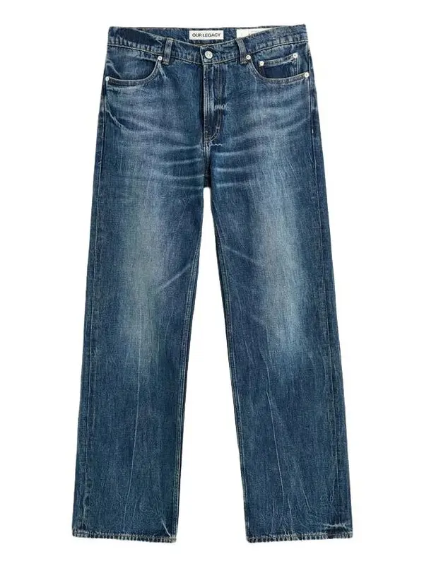 Our Legacy Wide-leg Faded Wash Trousers - Blue