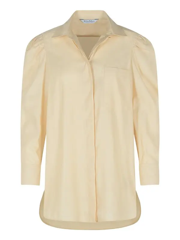 Max Mara Cotton Satin Shirt - Cream