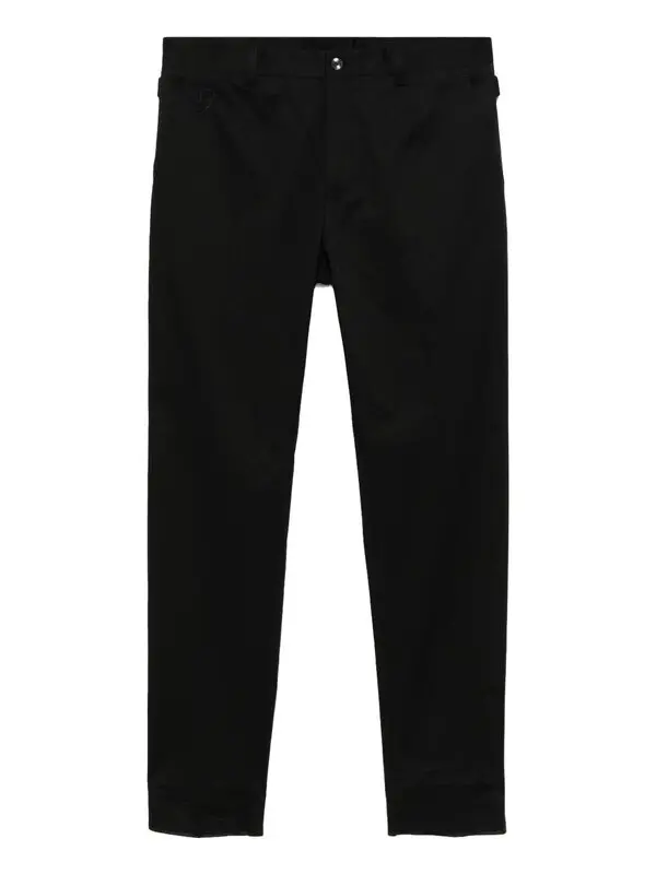 Dolce & Gabbana Logo-embroidered Tapered Leg Cotton Trousers - Black