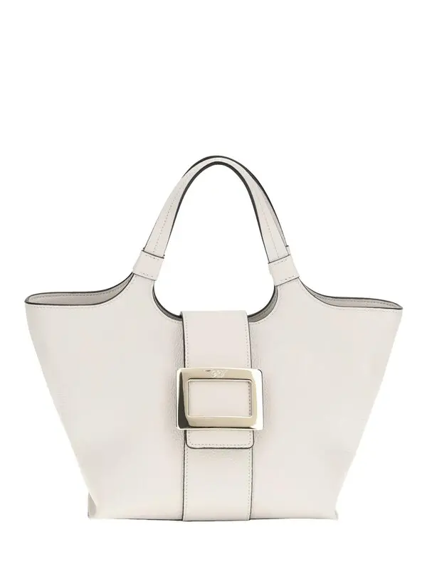 ROGER VIVIER Belle Vivier Handbag With Buckle Detail - White