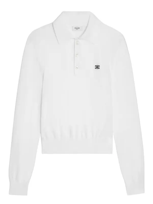 Celine Embroidered Cotton Polo Shirt - Multicolor