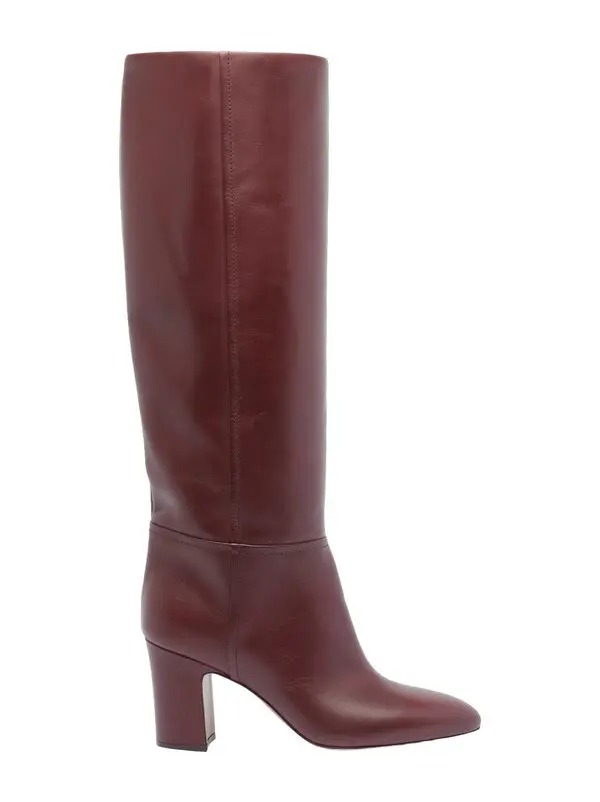 Paris Texas Lavinia Pump Booties Calf Leather With Leather Sole - Red