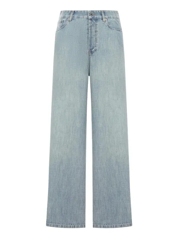 Miu Miu Chambray Denim Jeans - Blue