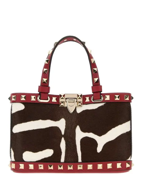 Valentino Garavani Printed Calf Hair Rockstud Handbag - Multicolor