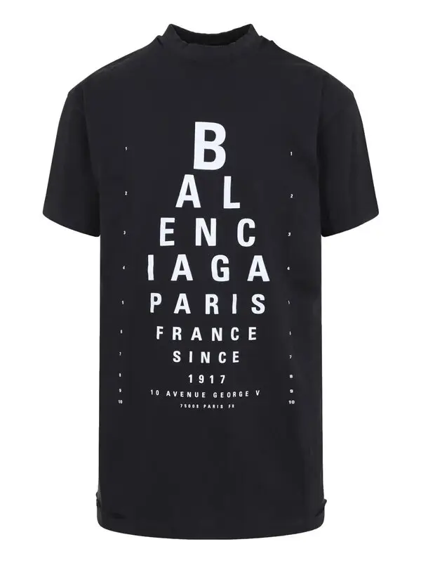 Balenciaga Optical Artwork" Oversized T-shirt - Black