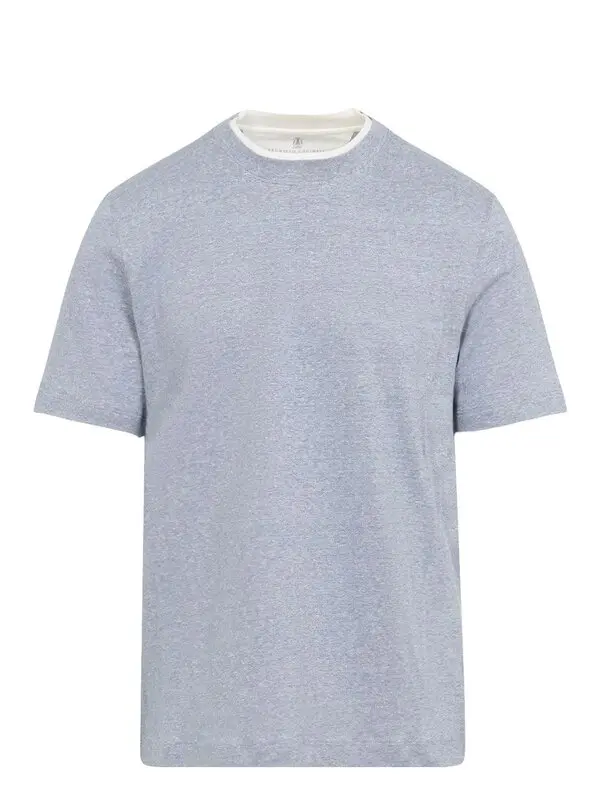 Brunello Cucinelli T-shirt With Faux-layering - Multicolor