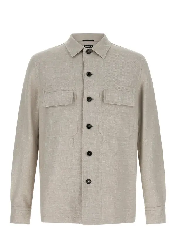 Zegna Crossover' Overshirt - Gray