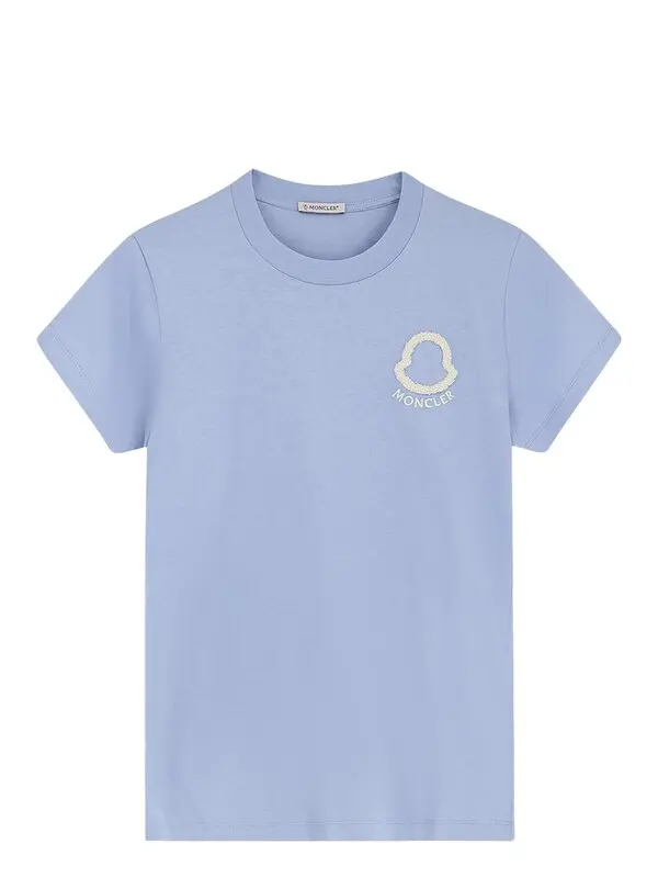 Moncler Cotton T-shirt With Flocked Logo - Multicolor