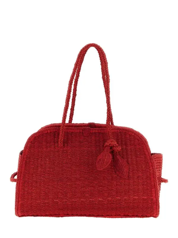 Jacquemus Le Turismo Raphia Shoulder Bag - Red