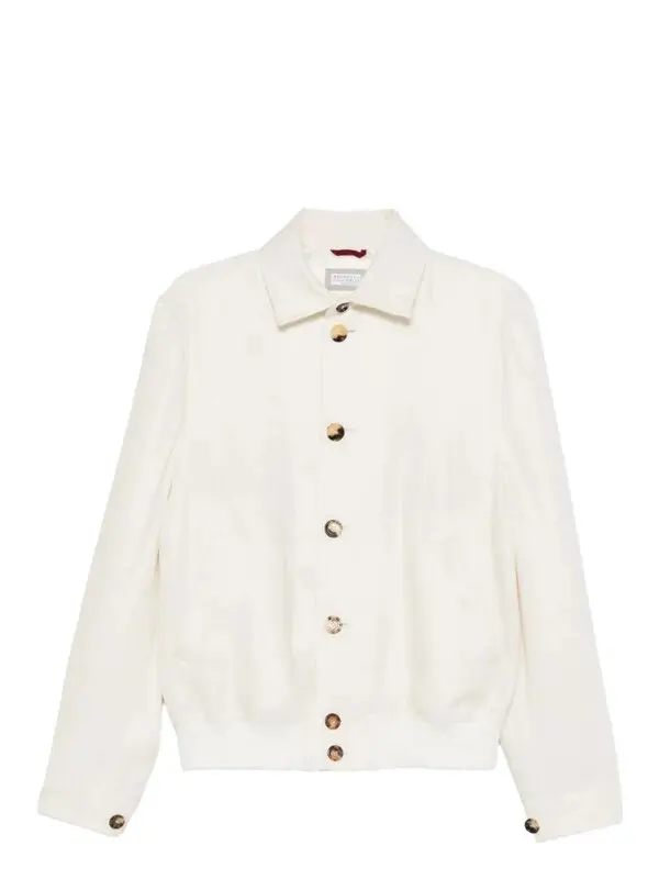 Brunello Cucinelli Silk Bomber Jacket - Multicolor