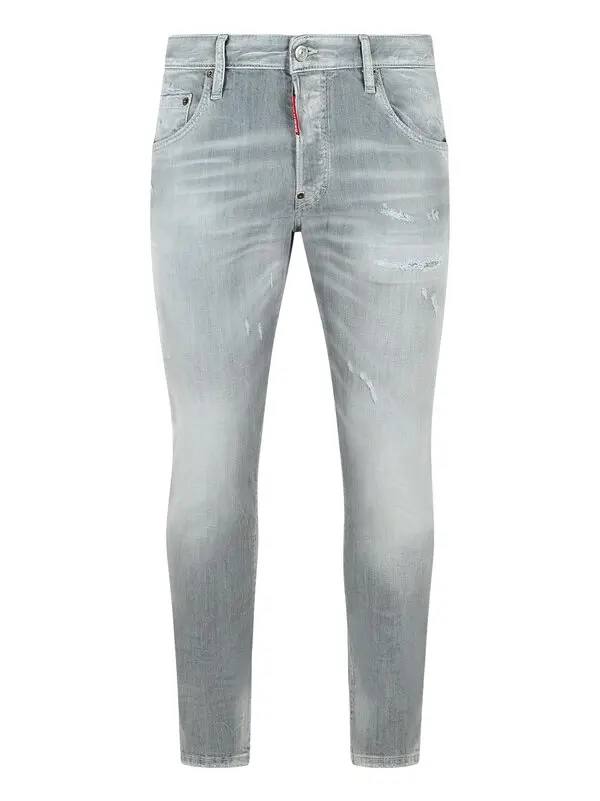 Dsquared2 Skater Jeans With Distressed Effect - Gray