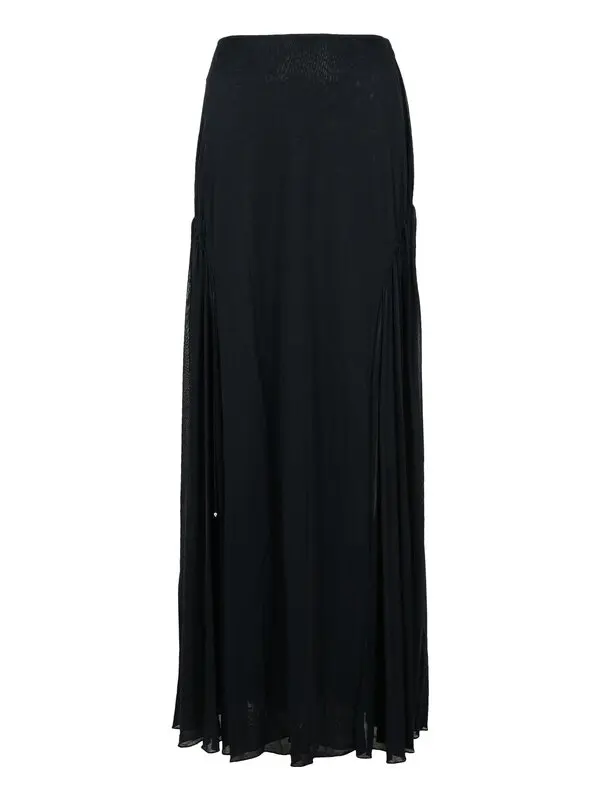 LANVIN Flared Viscose Blend Skirt - Black