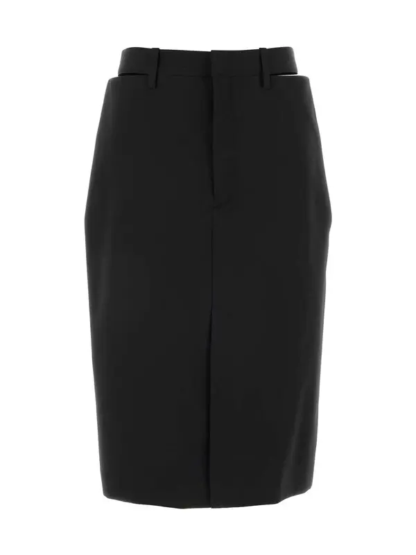 JIL SANDER Virgin Wool Skirt - Black