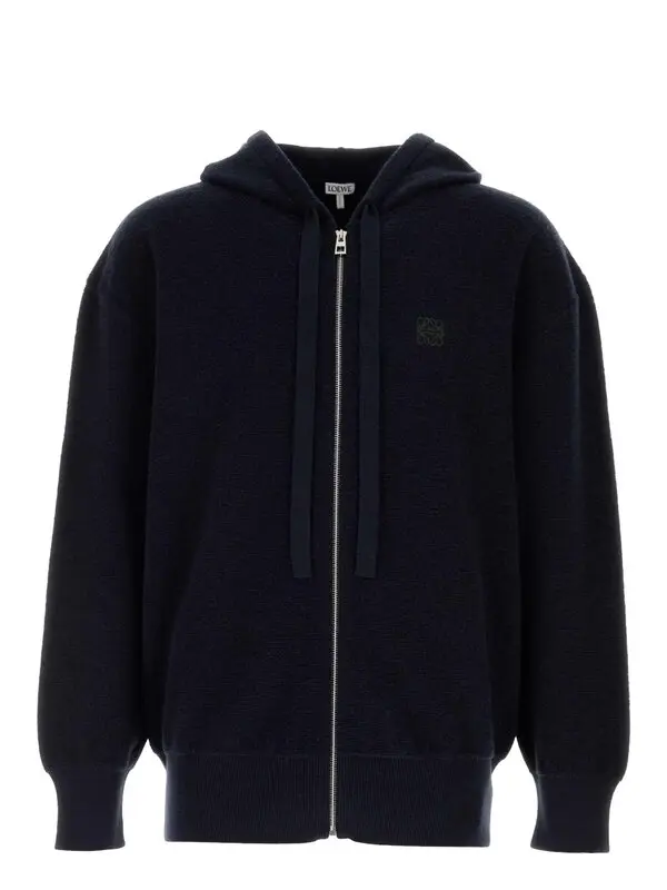 Loewe Navy Wool Cardigan - Blue