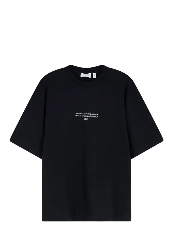 Off-White Statement Cotton T-shirt - Black