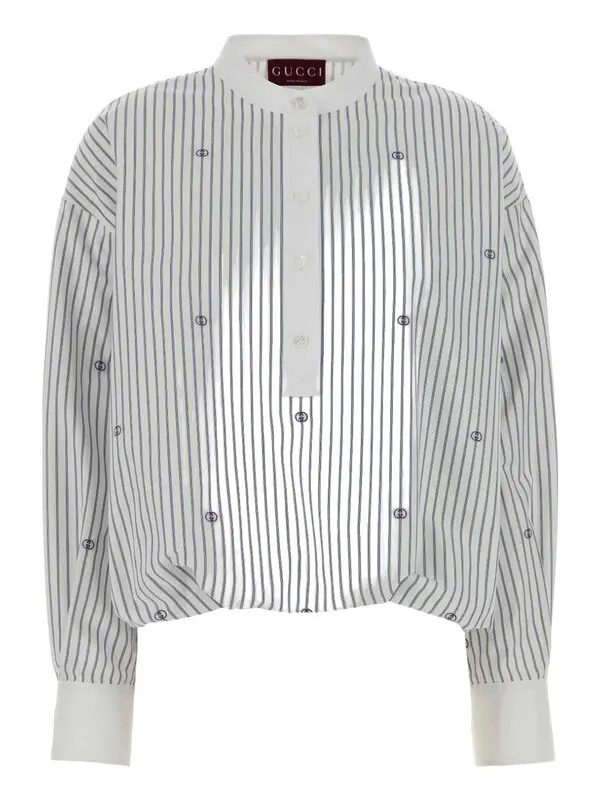 Gucci Embroidered Poplin Shirt - Multicolor