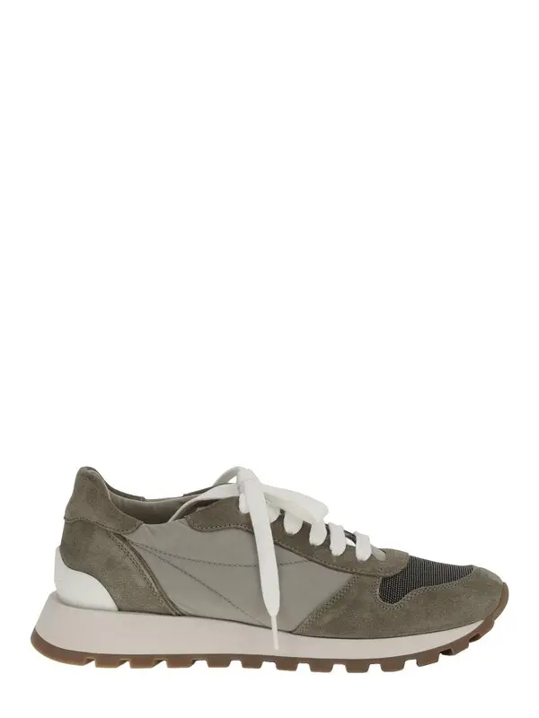 Brunello Cucinelli Technical Fabric Runner Sneakers - Green